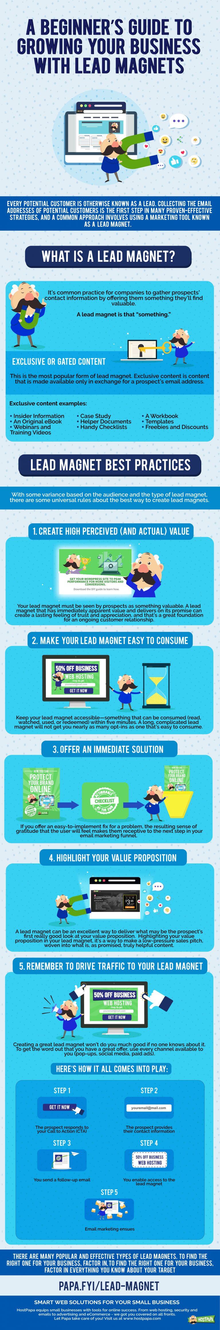 Infographic: Beginners' guide to lead magnets - The HostPapa Blog