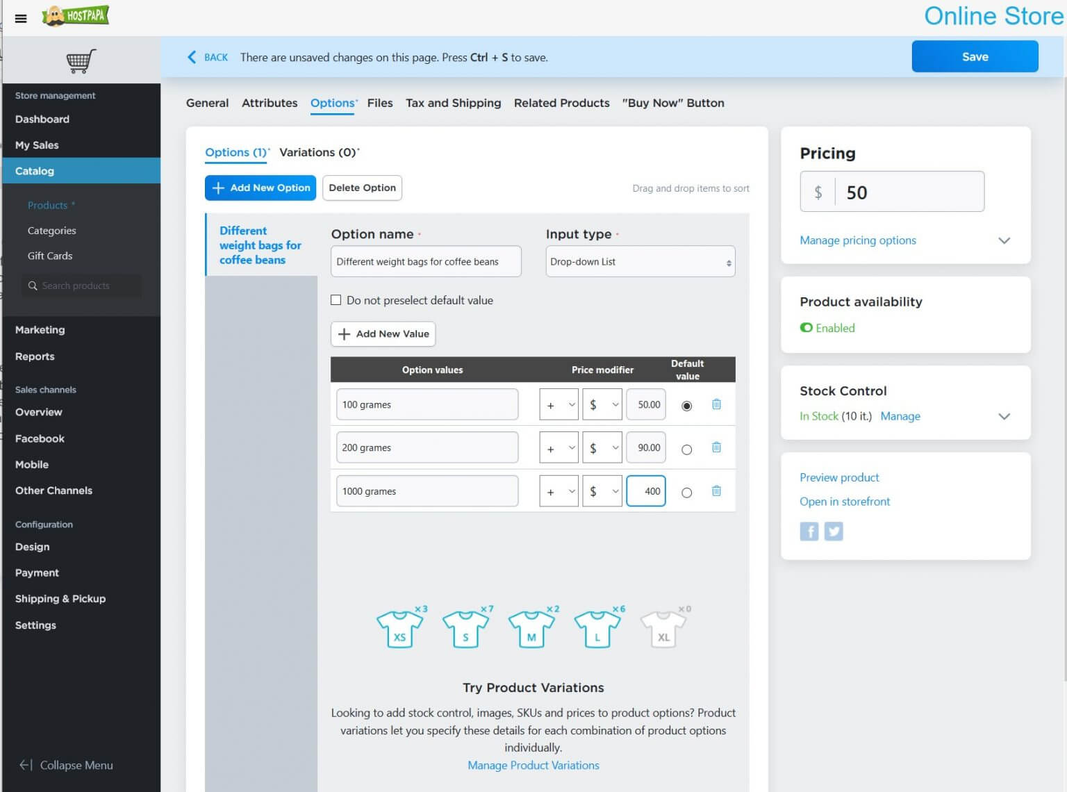 Getting started with the Online Store - HostPapa Website Builder