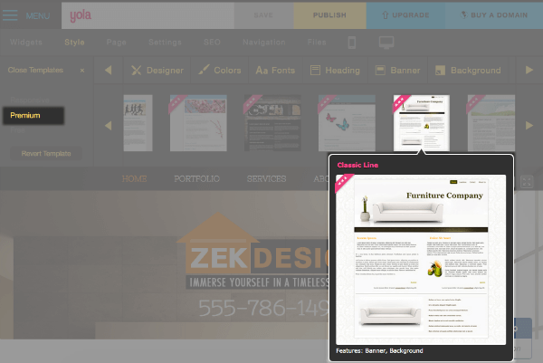 Premium Styles - HostPapa Website Builder