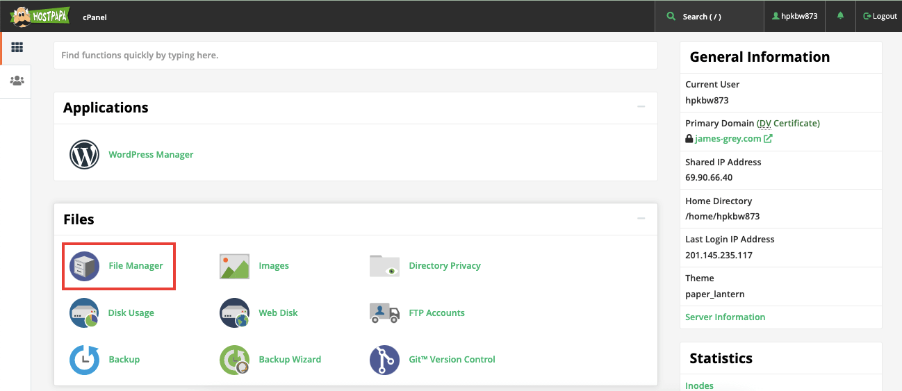 How to navigate in cPanel's File Manager - HostPapa
