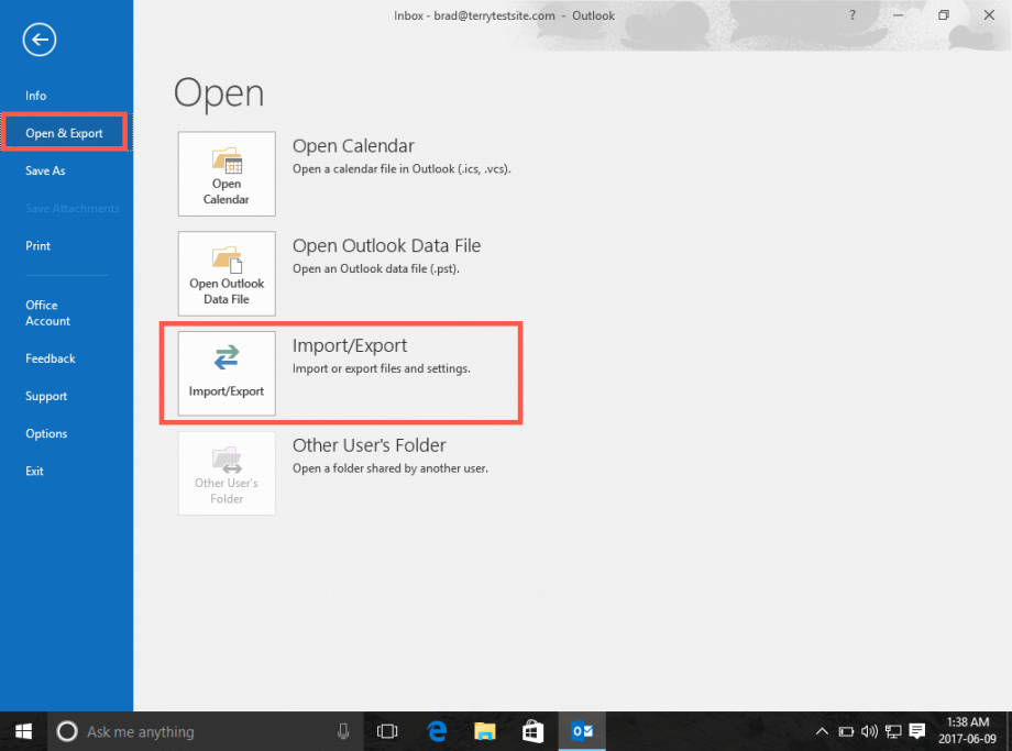 Changing an account from POP to IMAP in Outlook
