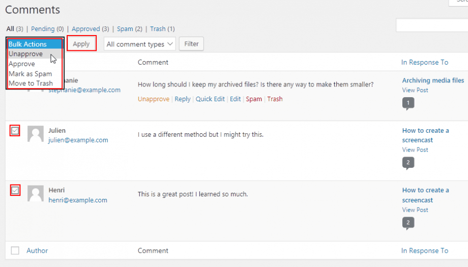 How to manage comments in WordPress | HostPapa Knowledge Base