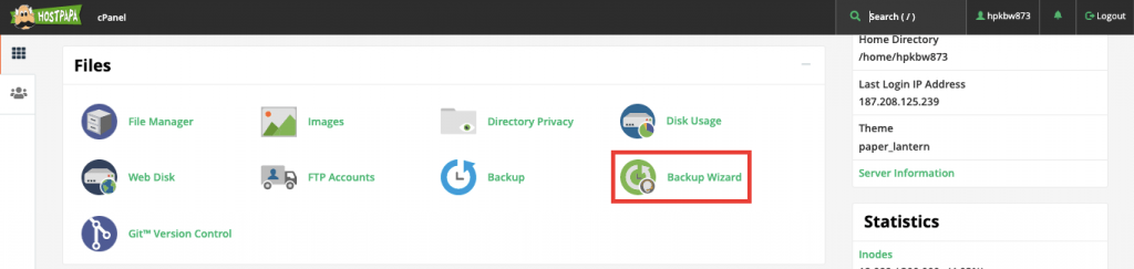 Create full & partial backup files with cPanel’s Backup Tool