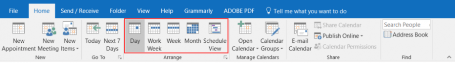 How to view and customize calendars in Outlook 2016 - HostPapa ...