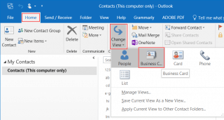 Adding, editing, and deleting Outlook contacts