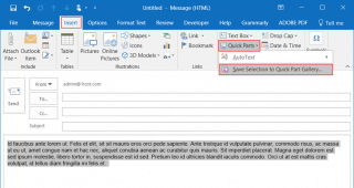 How to save and reuse email content in Outlook 2016