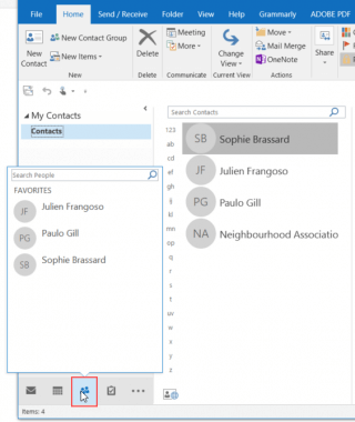 How to use Outlook contact categories