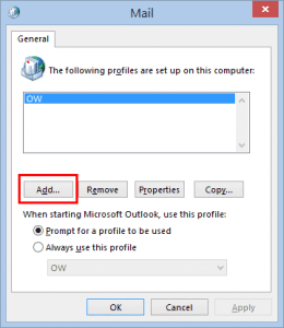 When, why and how to create a new Outlook profile