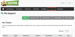 How to open and access a HostPapa support ticket