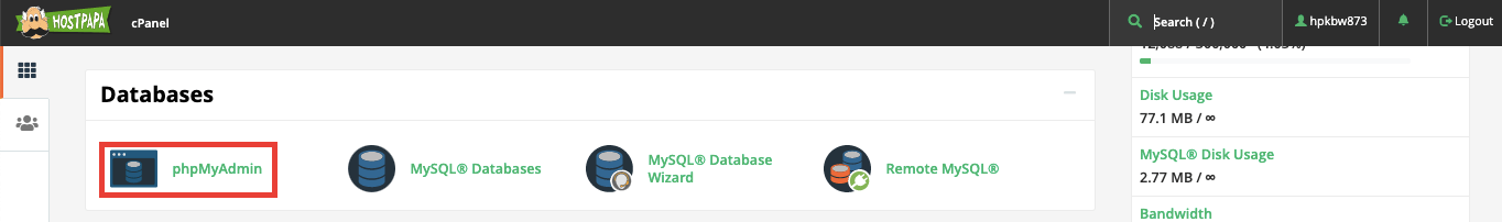 How to search a database with phpMyAdmin | HostPapa Support
