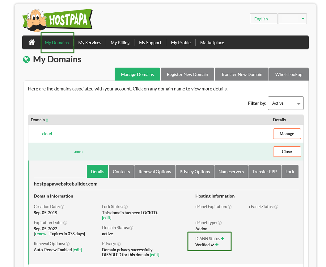 What do ICANN domain statuses mean? | HostPapa
