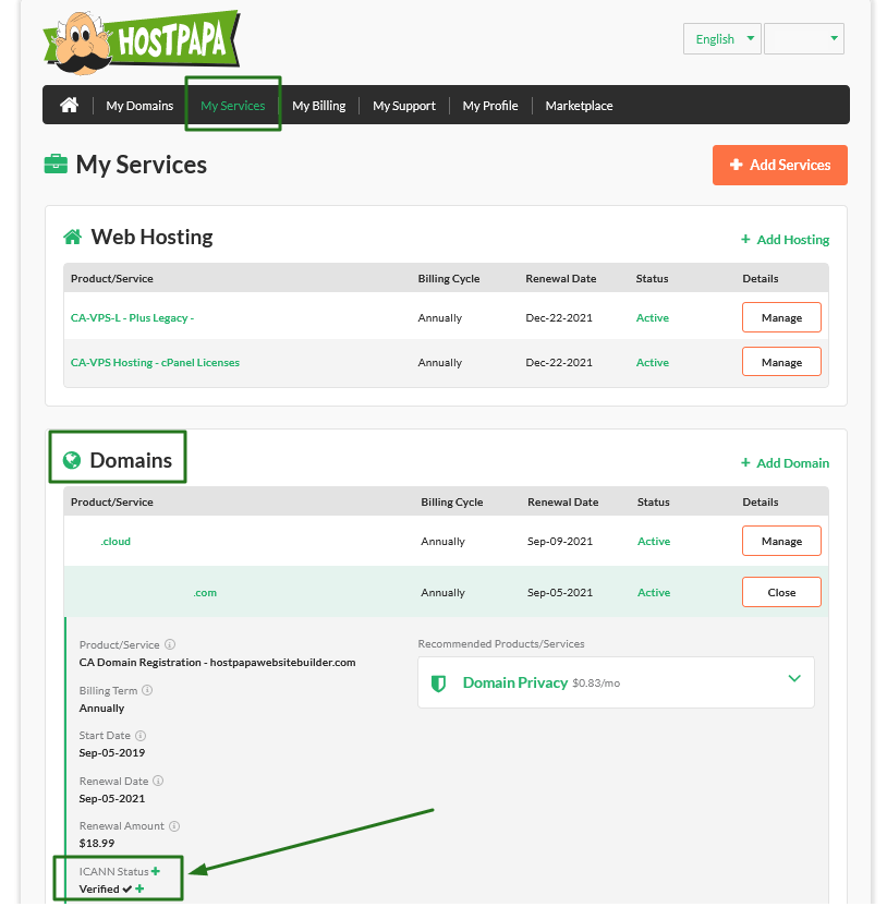 What do ICANN domain statuses mean? | HostPapa