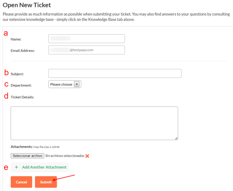 How to open a support ticket in your dashboard | HostPapa Support