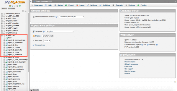 How to delete fields from database tables using phpMyAdmin | HostPapa