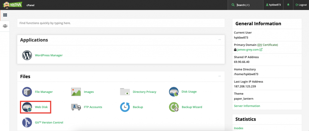 How to use cPanel’s Web Disk | HostPapa Support