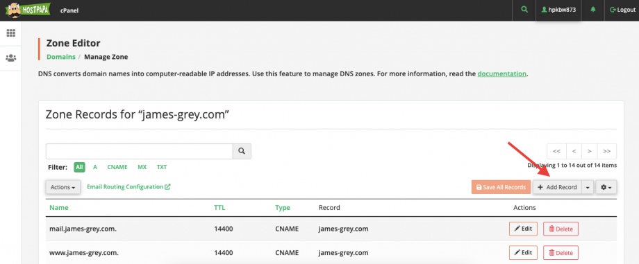 How to create an A record | HostPapa Support
