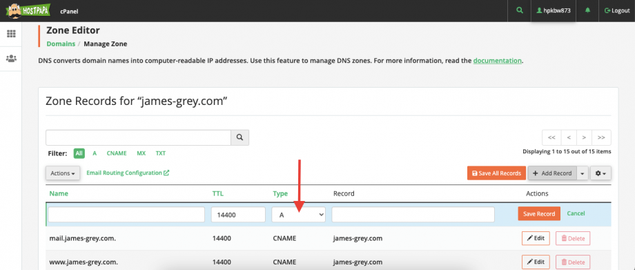 How to create an A record | HostPapa Support