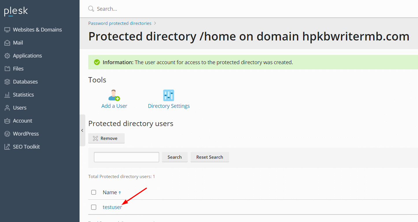 How to add a password to protect a website in Plesk | HostPapa Support
