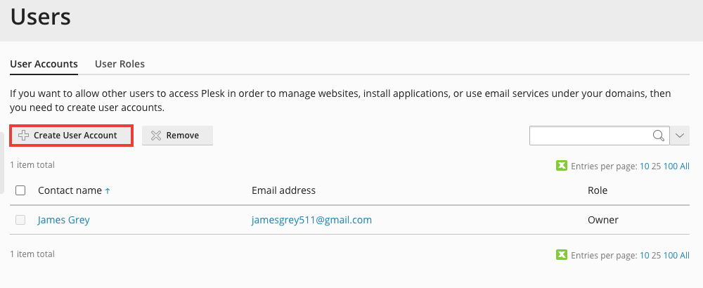 Managing additional user accounts in Plesk | HostPapa Support
