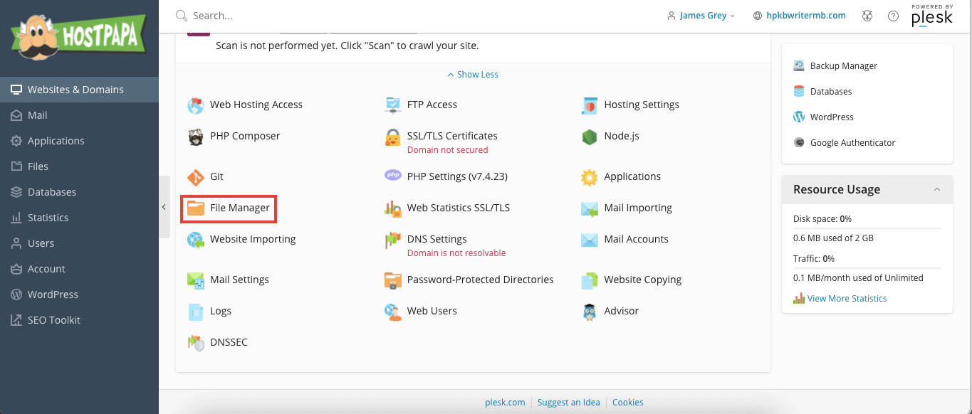 How to upload content on Plesk | HostPapa Support