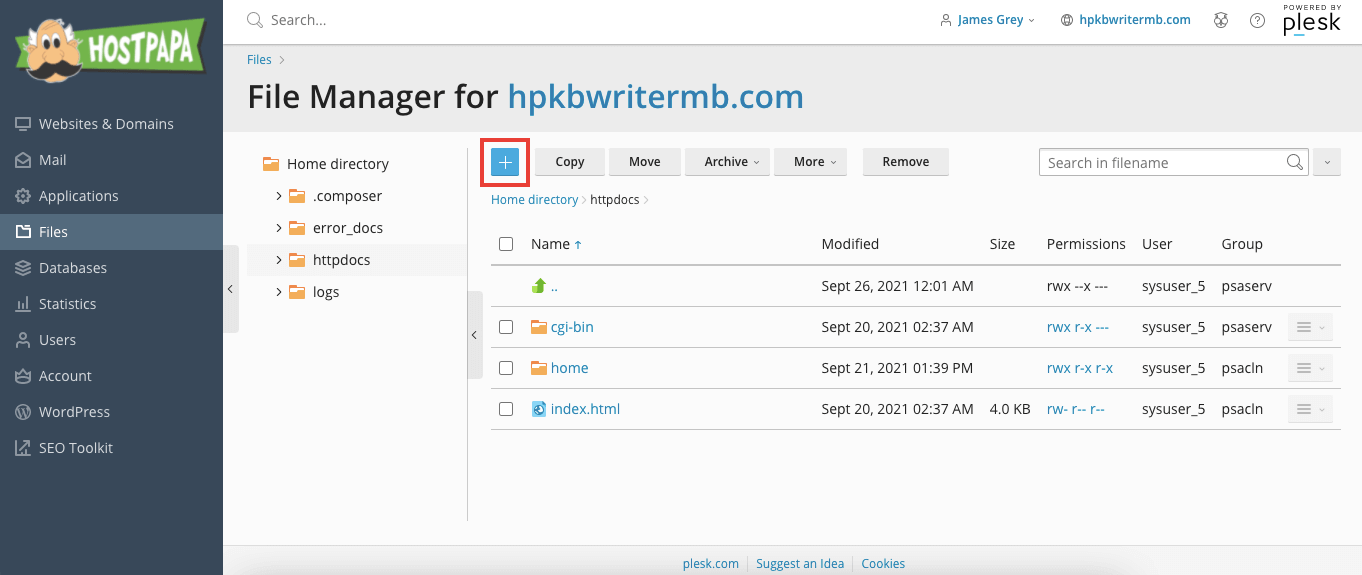 How to upload content on Plesk | HostPapa Support