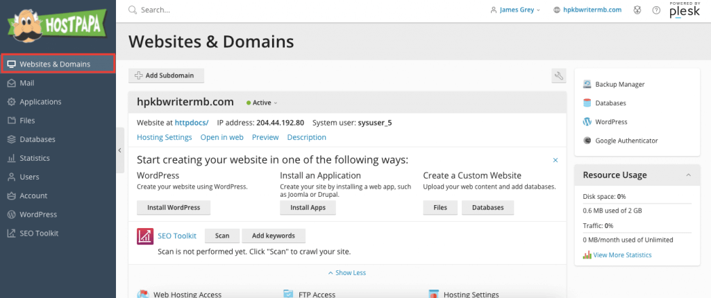How to add and remove domains in Plesk | HostPapa Support
