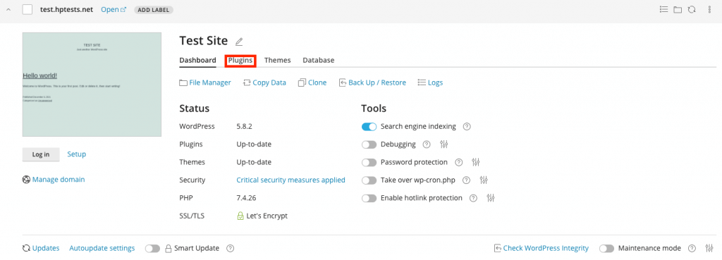 How to manage WordPress plugins in Plesk | HostPapa Support