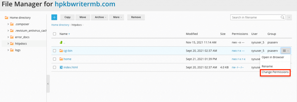 How to set file and directory access permissions in Plesk - HostPapa Knowledge Base