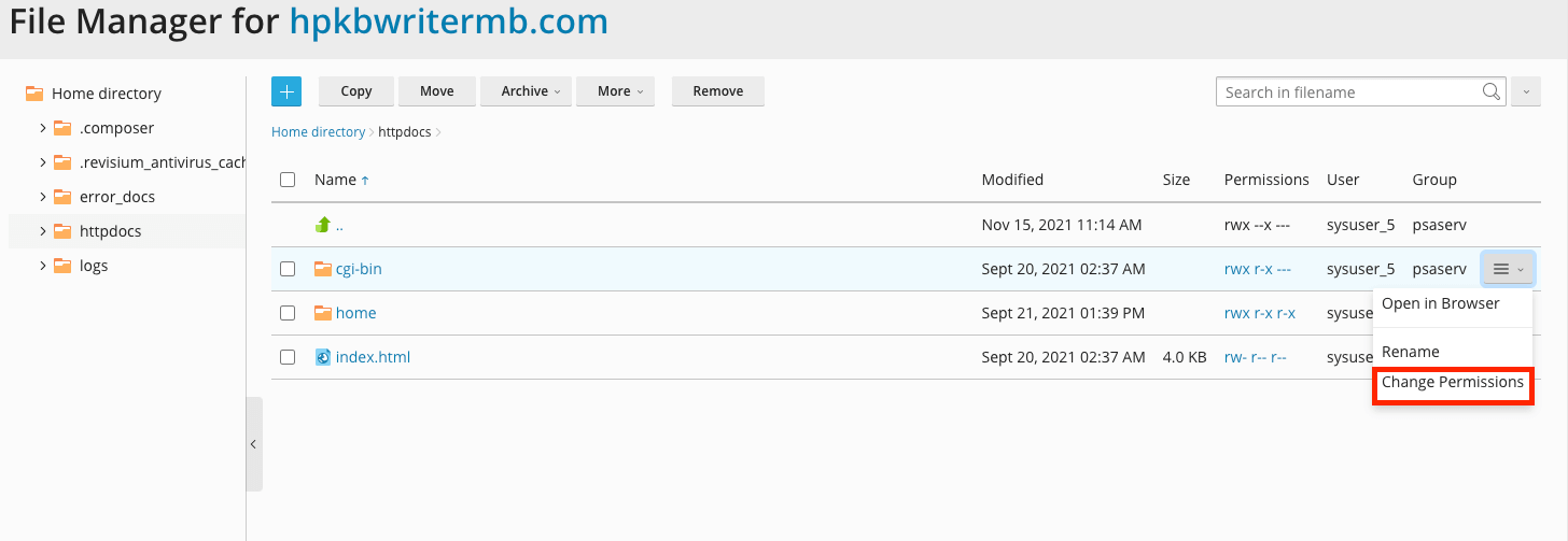 How to set file and directory access permissions in Plesk - HostPapa Knowledge Base