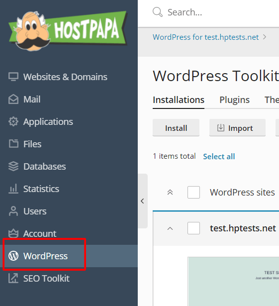 How to restore a WordPress installation in Plesk | HostPapa Support