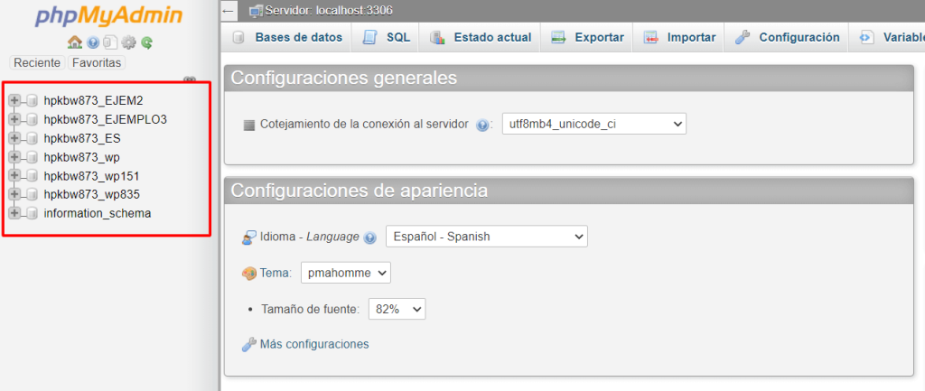 Usar phpMyAdmin para modificar campos en tablas de bases de datos
