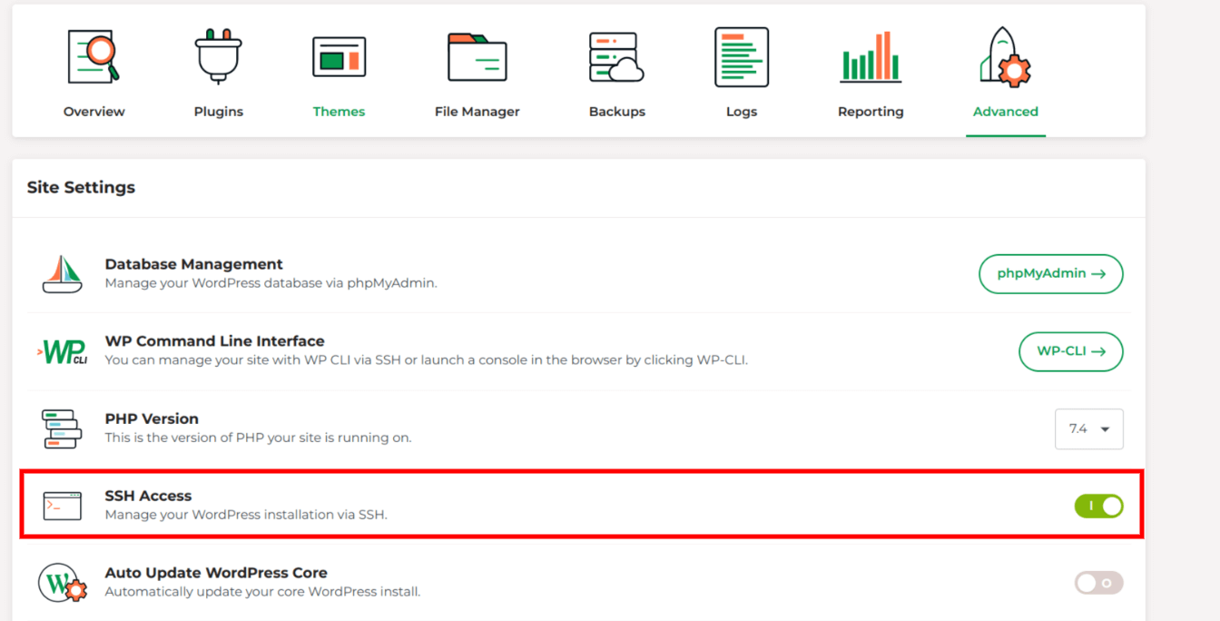 How to enable WordPress SSH access | Managed WordPress
