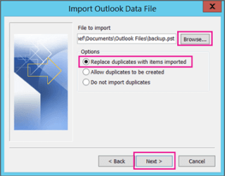 How to import Outlook items from a .pst file in Outlook for PC | HostPapa