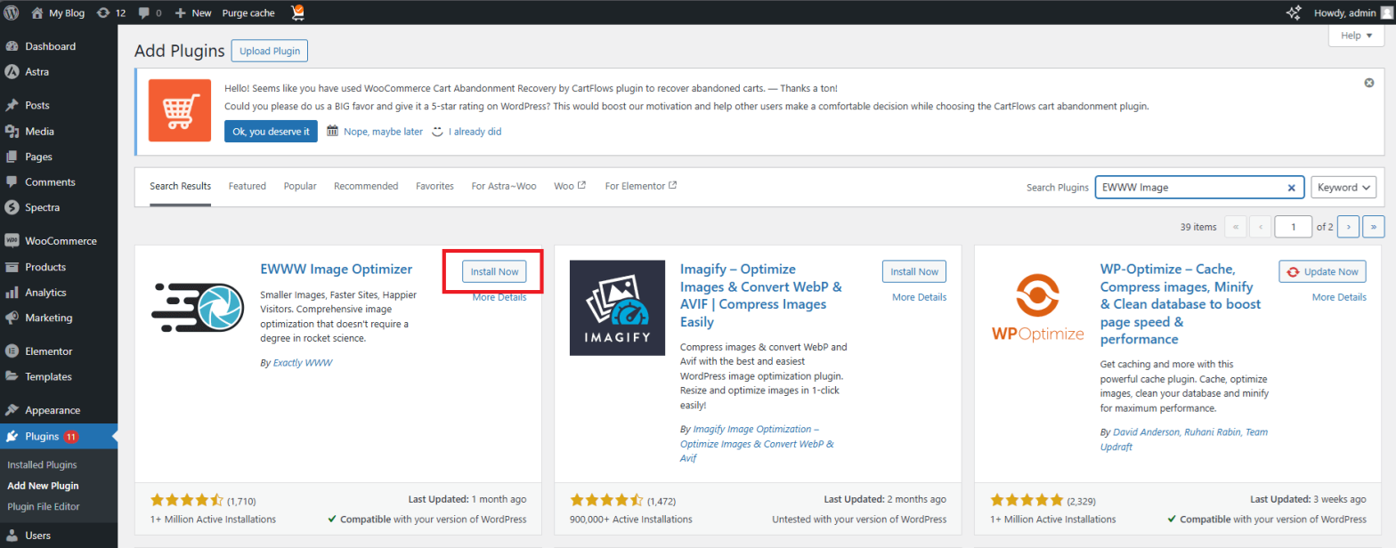 How to Install and Set Up the EWWW Image Optimizer Plugin