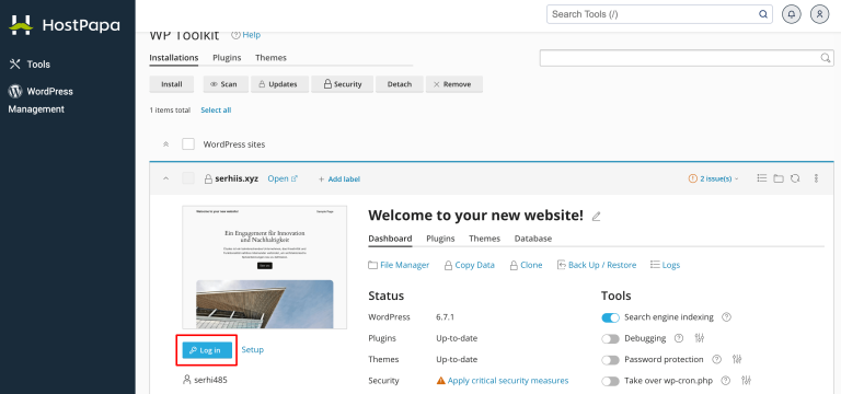 Comment se connecter au tableau de bord WordPress - Base de connaissances HostPapa