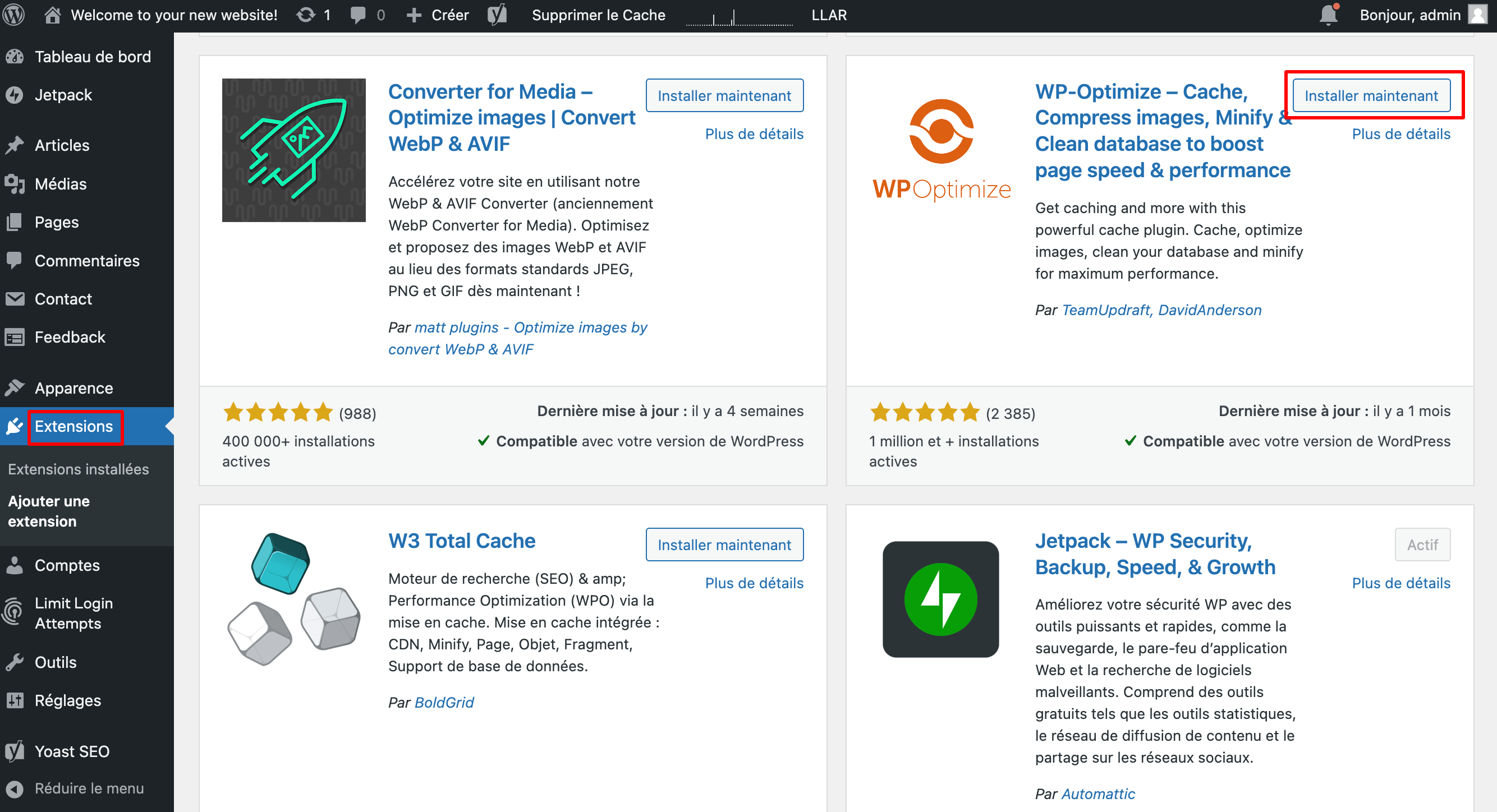 Comment installer et paramétrer le module WP-Optimize - Base de connaissances HostPapa