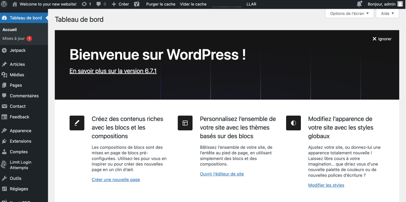 Comment se connecter au tableau de bord WordPress - Base de connaissances HostPapa